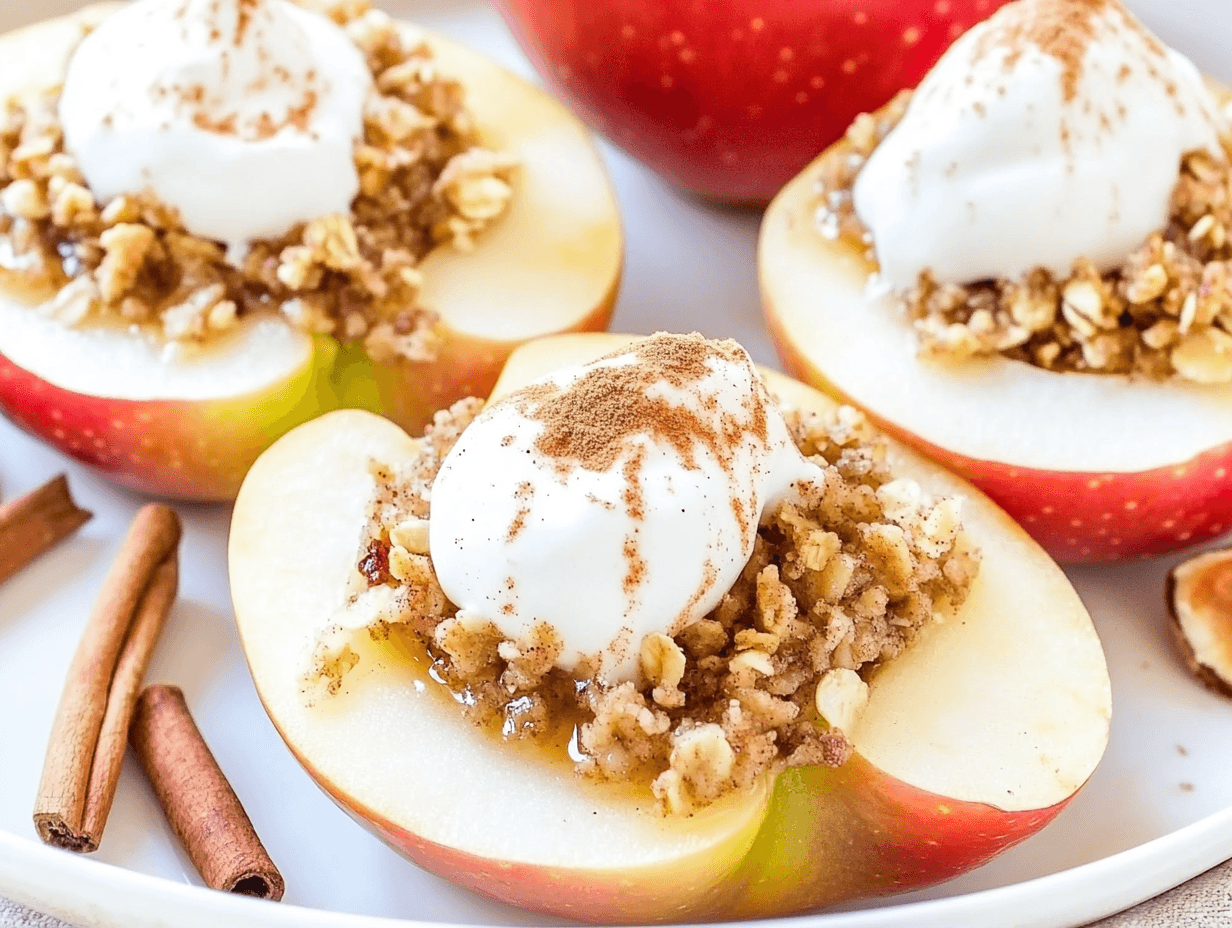 Cinnamon and Honey Baked Apples with Oats - Perfectly Sweet - Recipe ...