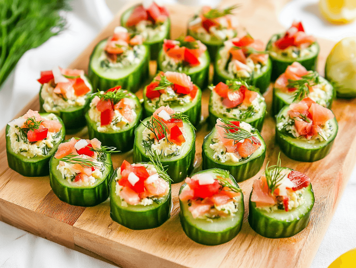 Stuffed Cucumber Bites – Refreshing And Crunchy, - Recipe Guide World
